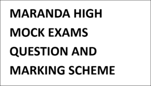 MARANDA HIGH MOCK EXAMS QUESTION AND MARKING SCHEME